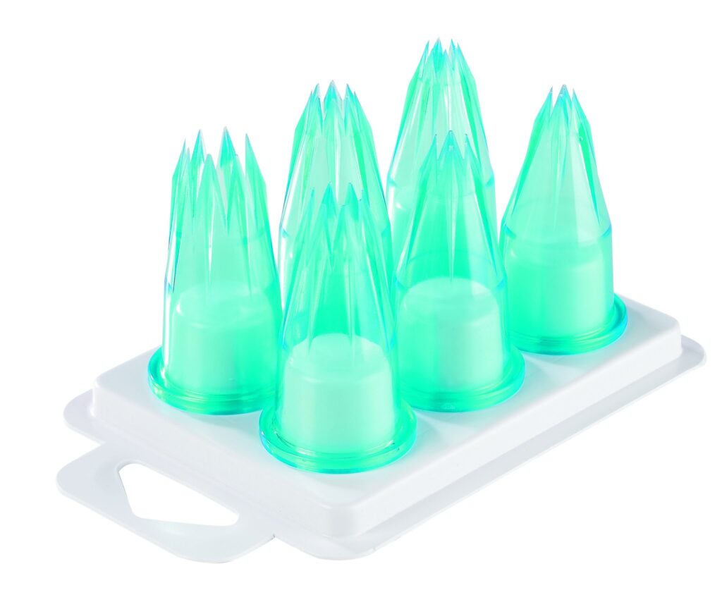 Set of 6 fluted sockets